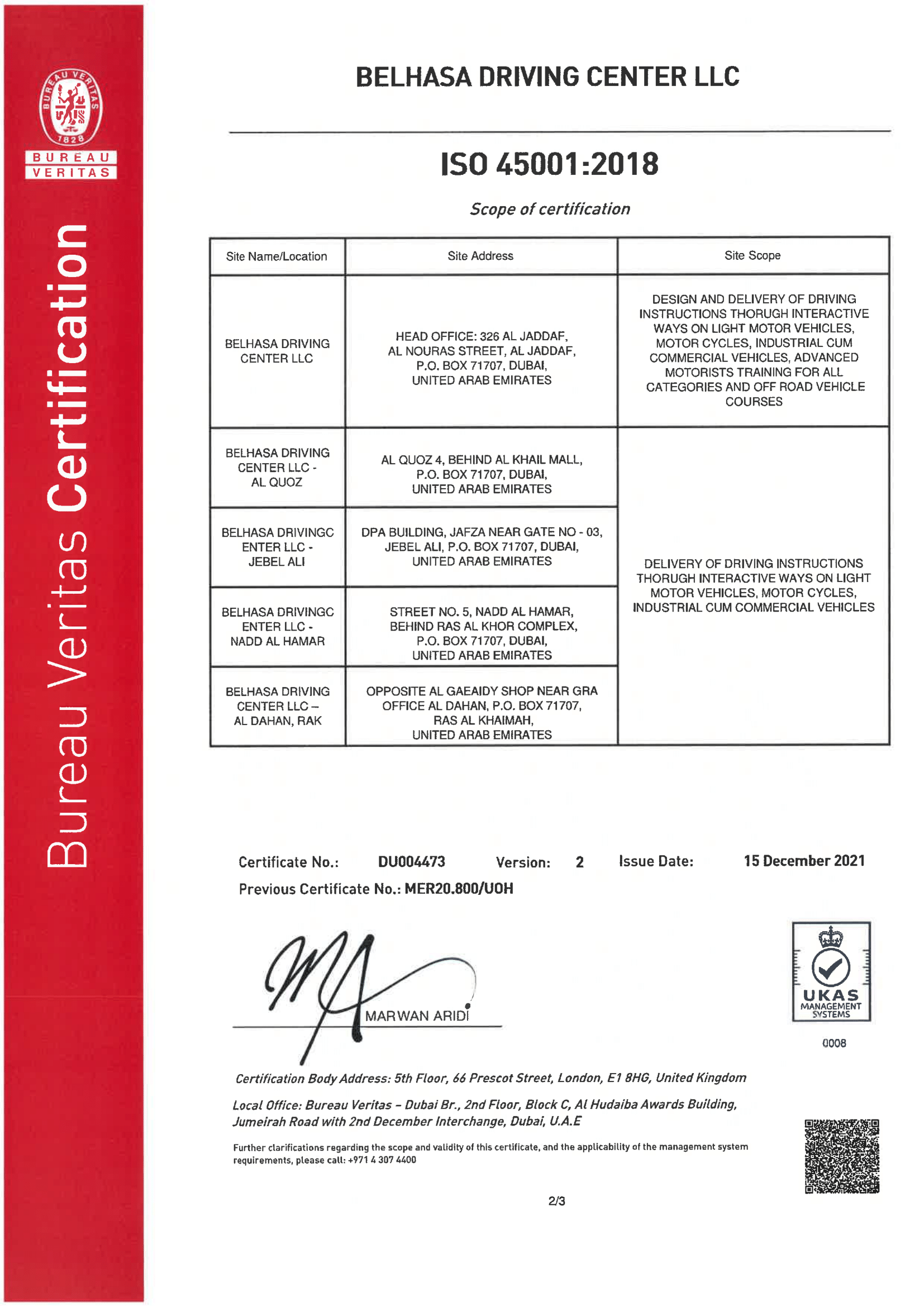 Company Profile – Belhasa Driving Center